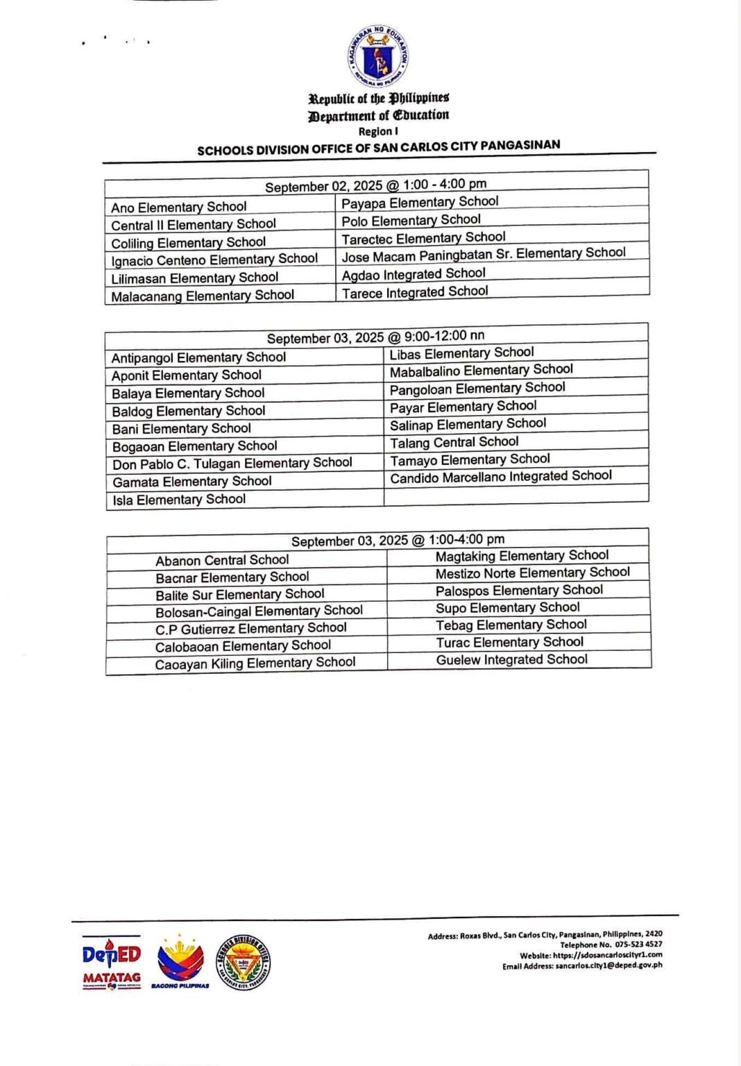 Division Memorandum No. 390 s, 2025 – UPDATES REGARDING THE ELECTRONIC ...